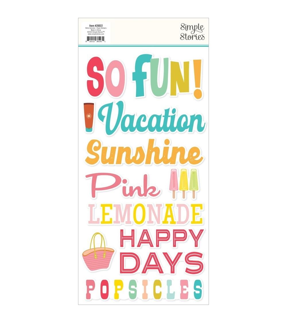 Simple Stories - Retro Summer - Foam Stickers