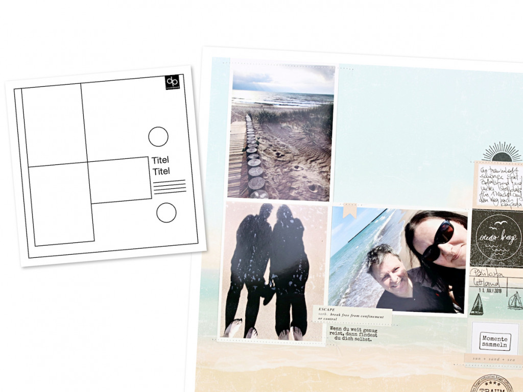 Layout-Sketch #3 - für 1 bis 3 Fotos